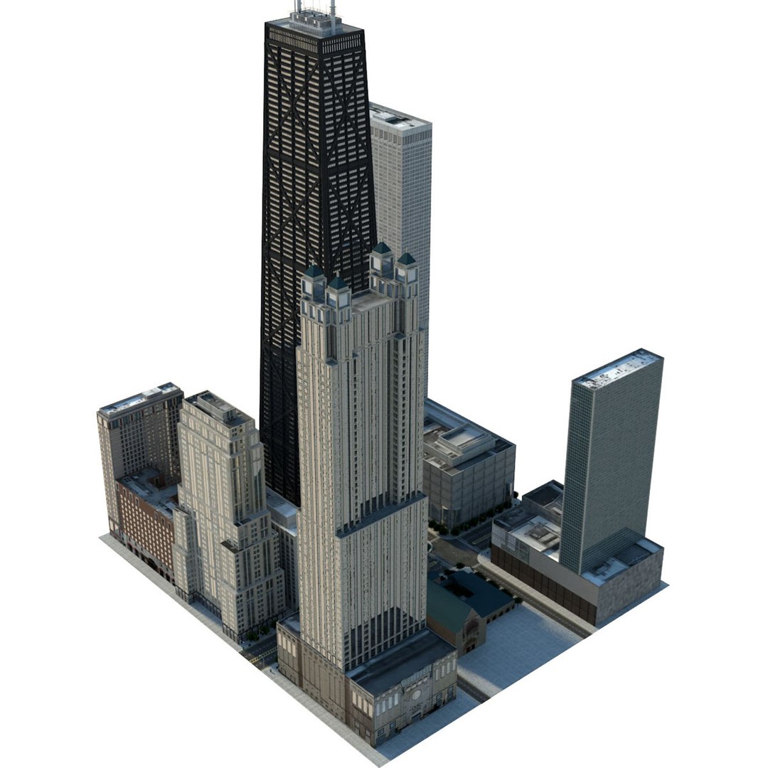 3D John Hancock Center - TurboSquid 1816639