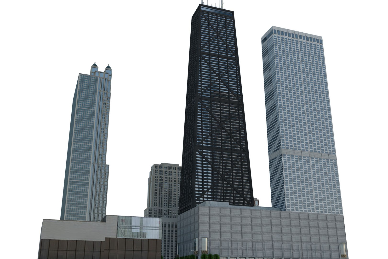 3D John Hancock Center - TurboSquid 1816639