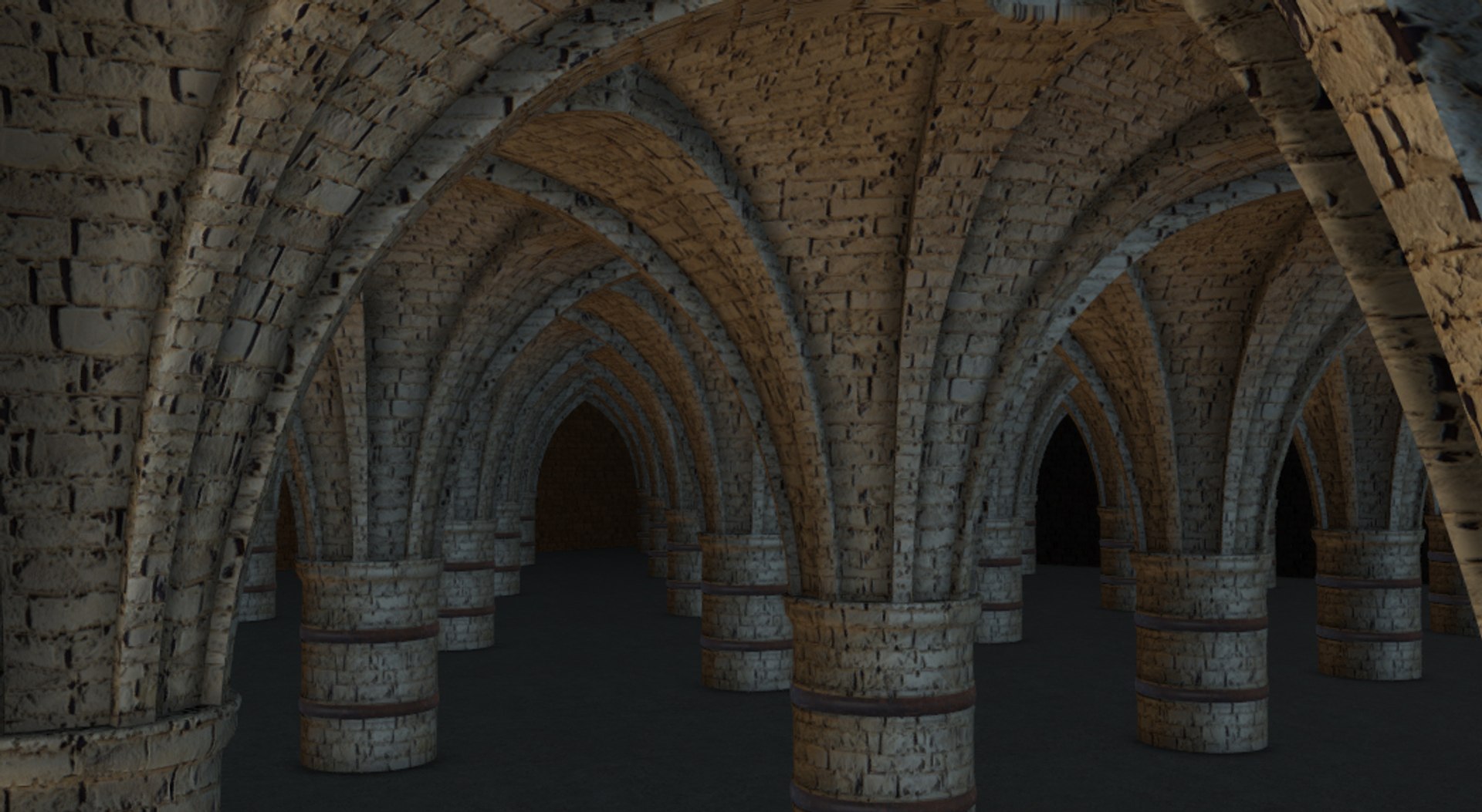 3d Model Tileable Stone Piller