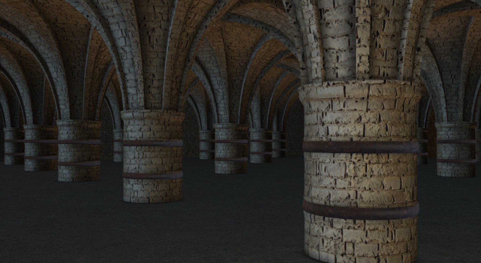 3d Model Tileable Stone Piller