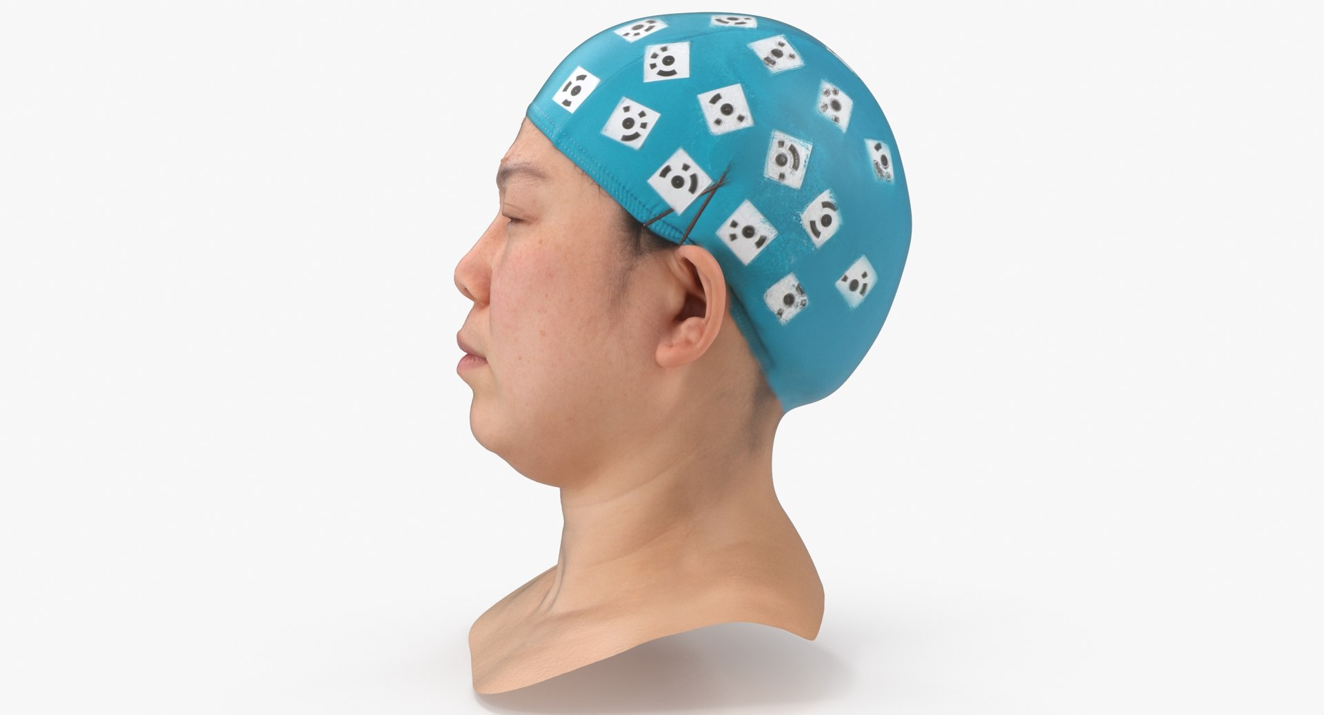 Mei Human Head Cheek Raiser AU6 Clean Scan Model - TurboSquid 1740110