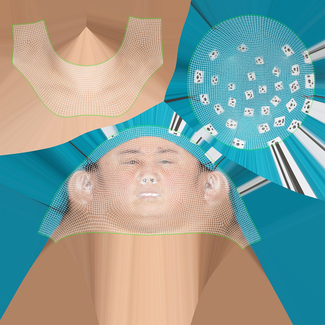 Mei Human Head Cheek Raiser AU6 Clean Scan model - TurboSquid 1740110