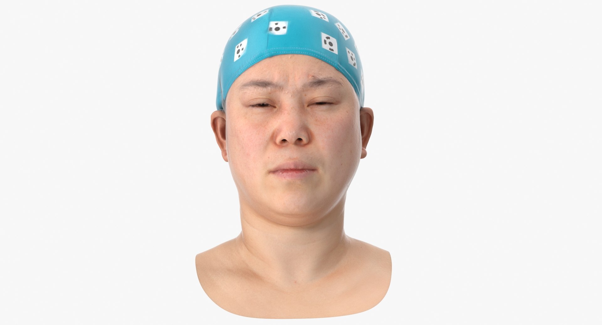 Mei Human Head Cheek Raiser AU6 Clean Scan Model - TurboSquid 1740110