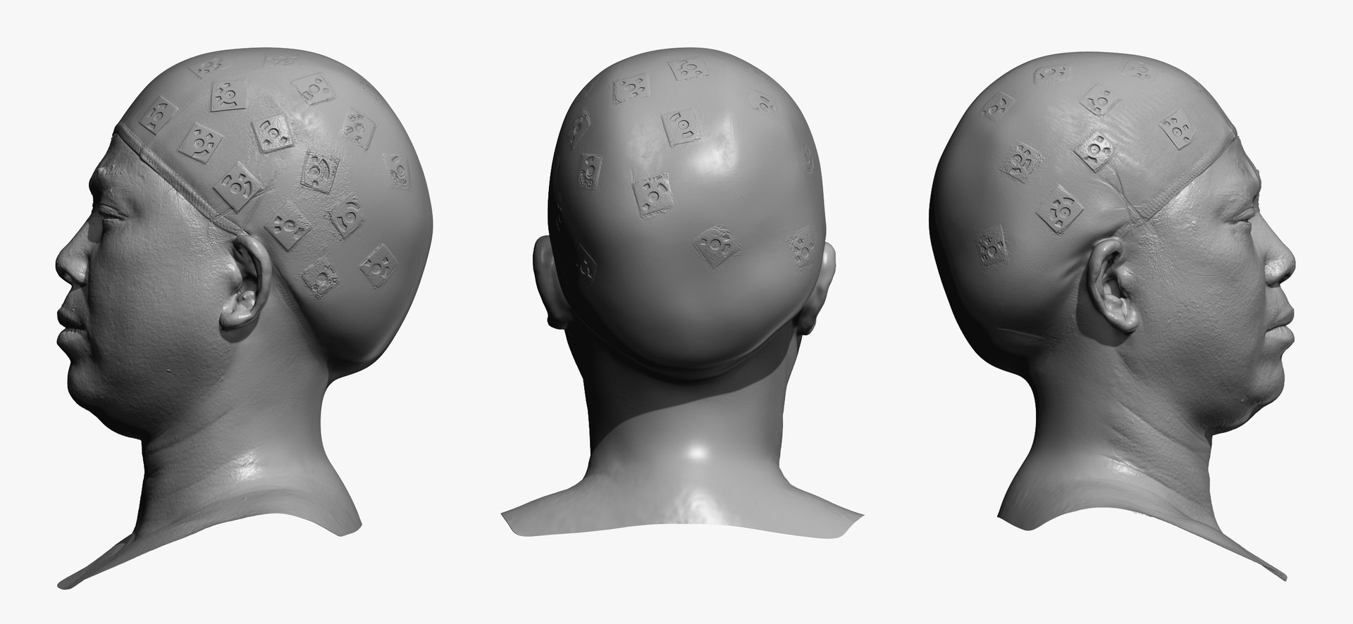 Mei Human Head Cheek Raiser AU6 Clean Scan Model - TurboSquid 1740110