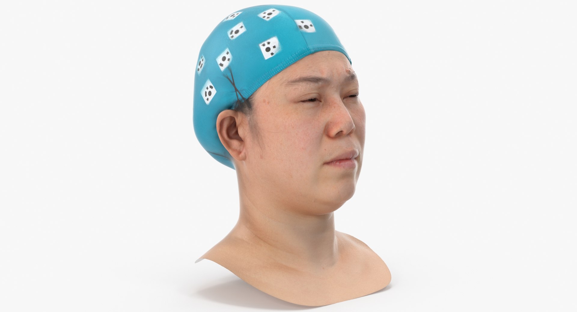Mei Human Head Cheek Raiser AU6 Clean Scan Model - TurboSquid 1740110