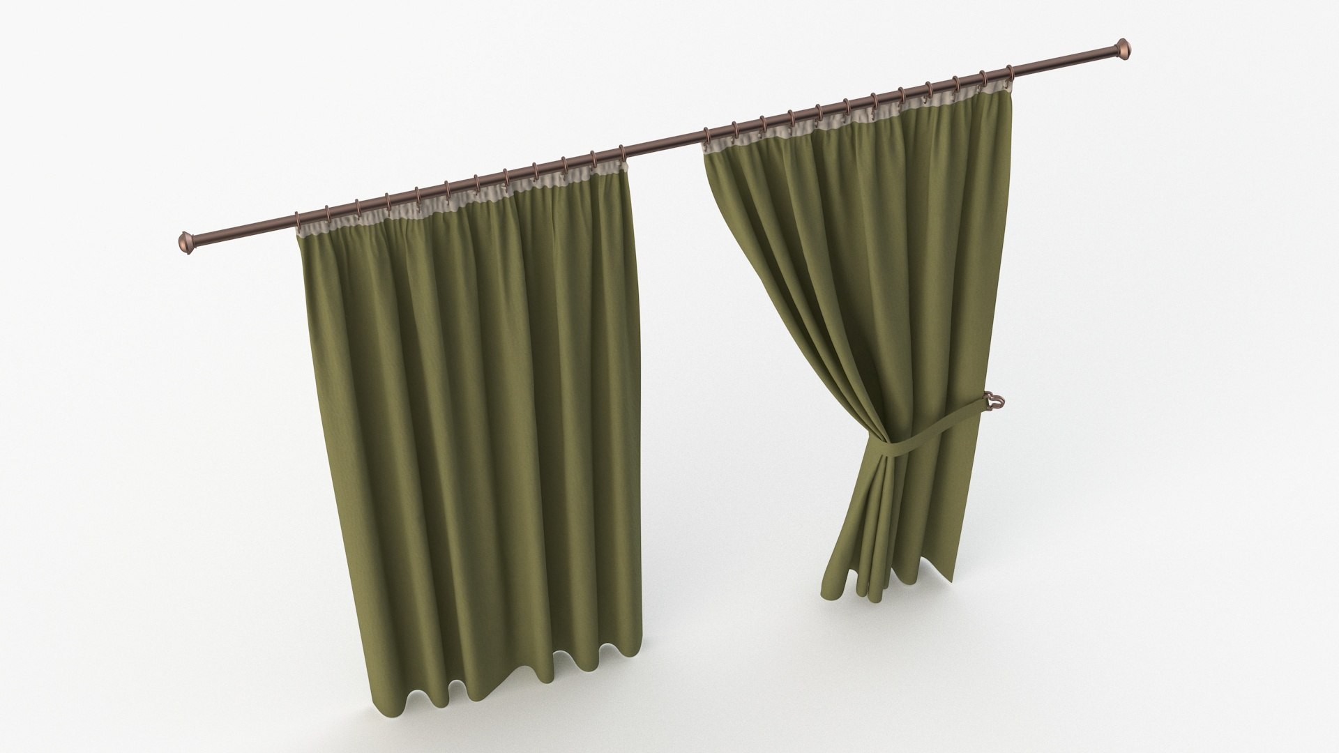 Classic Curtains Collection 3D Model - TurboSquid 2298948
