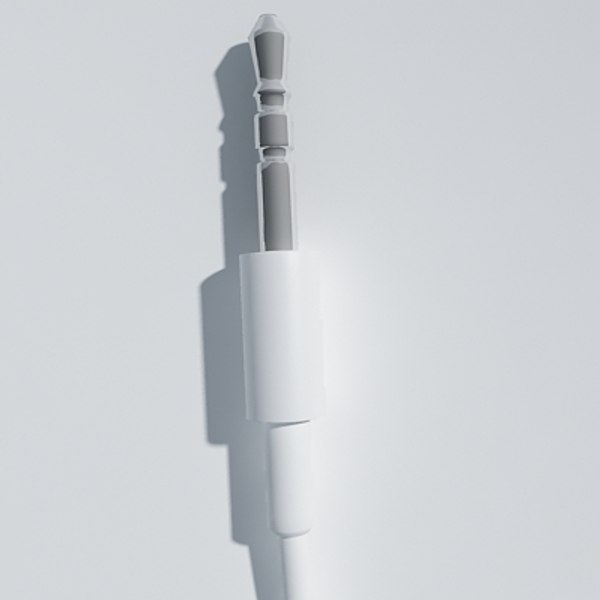 3d model ipod earphone