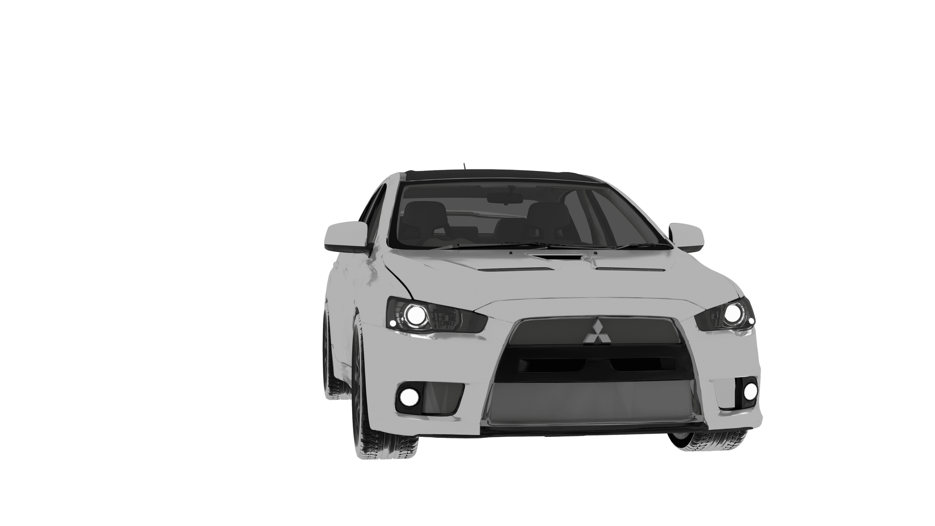 Mitsubishi Lancer Evolution X - Metallic White - TurboSquid 2399240