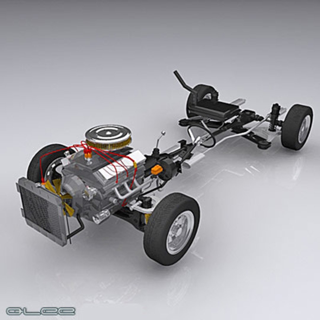 3d Chassis Engine Model