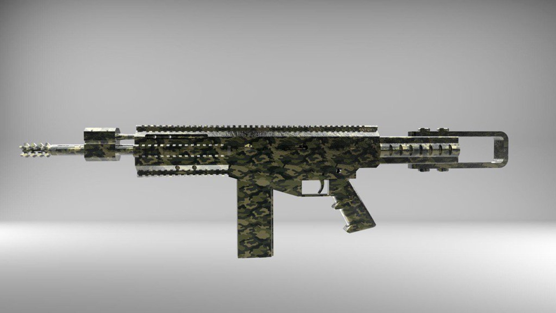 Jm-82 Assault Rifle Blackened Model - TurboSquid 1367762
