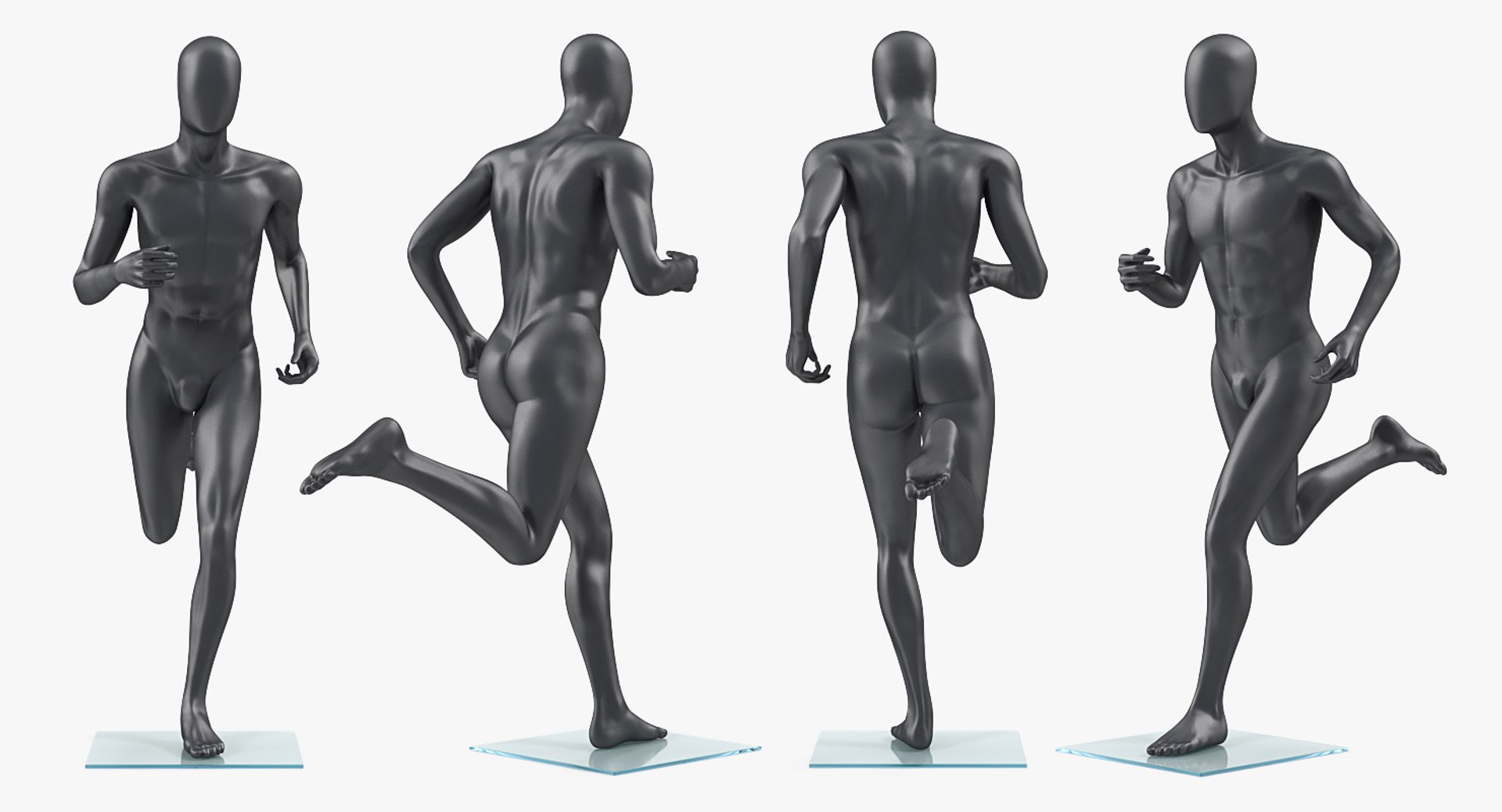 Male dark grey mannequin 3D model - TurboSquid 1435534