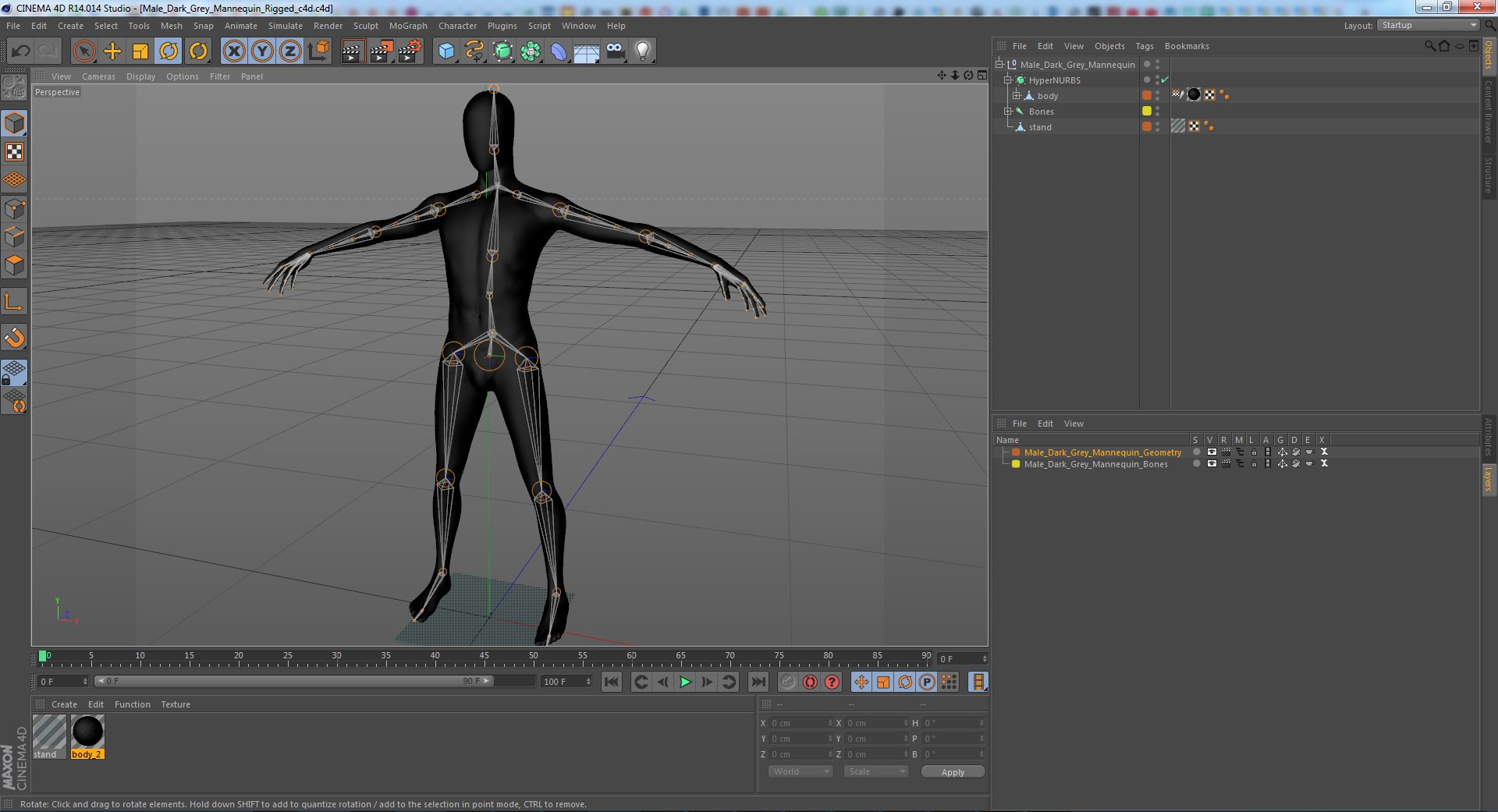 Male dark grey mannequin 3D model - TurboSquid 1435534
