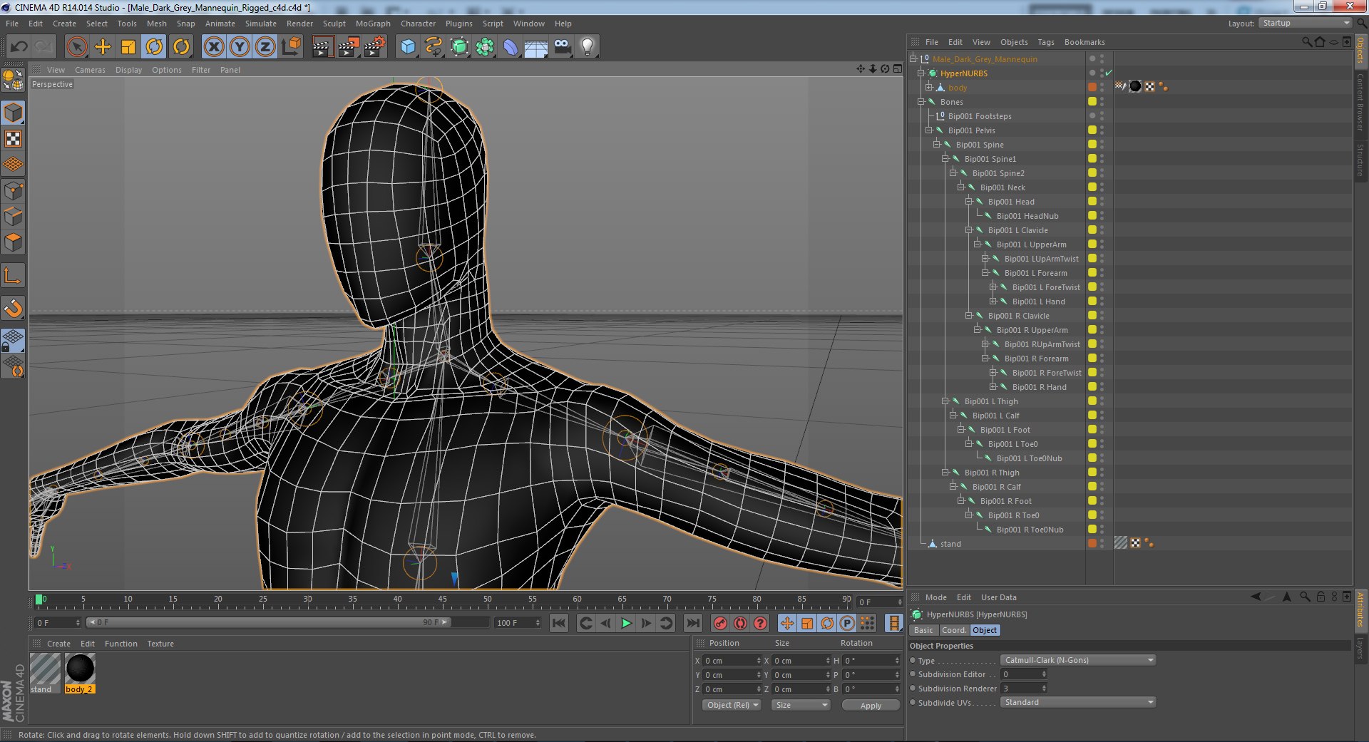 Male dark grey mannequin 3D model - TurboSquid 1435534