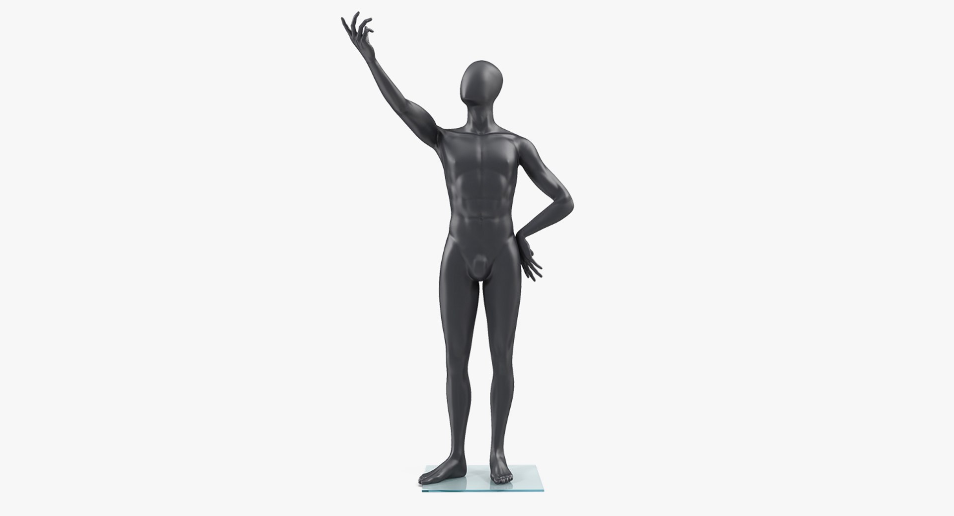 Male dark grey mannequin 3D model - TurboSquid 1435534