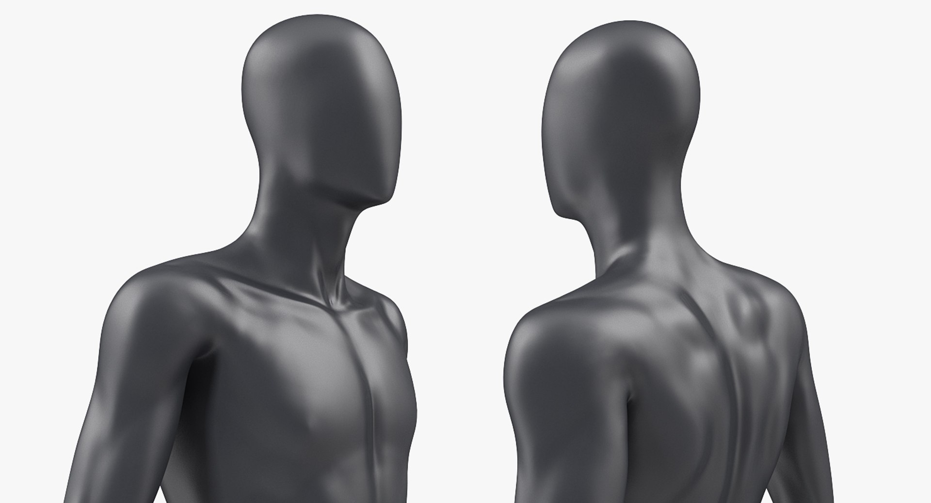 Male dark grey mannequin 3D model - TurboSquid 1435534