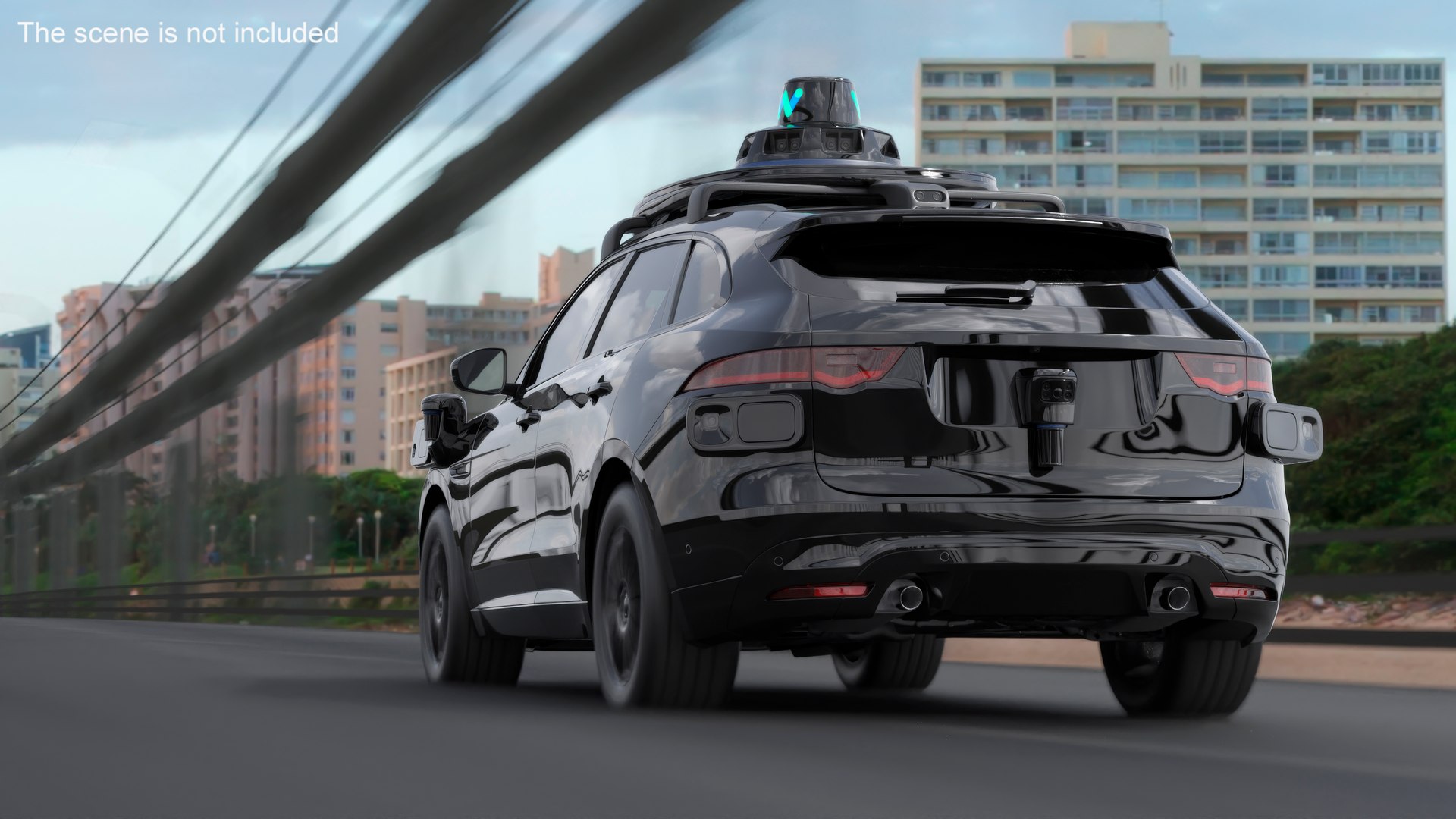 3D Model AI Powered Autonomous Taxi SUV Black Rigged - TurboSquid 2383653