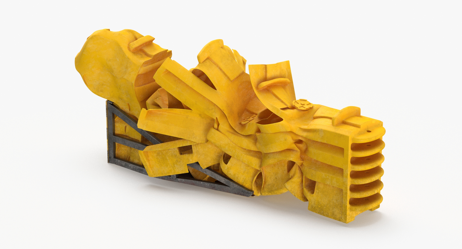 3D Crash Cushions 3 Damaged Model - TurboSquid 1912558