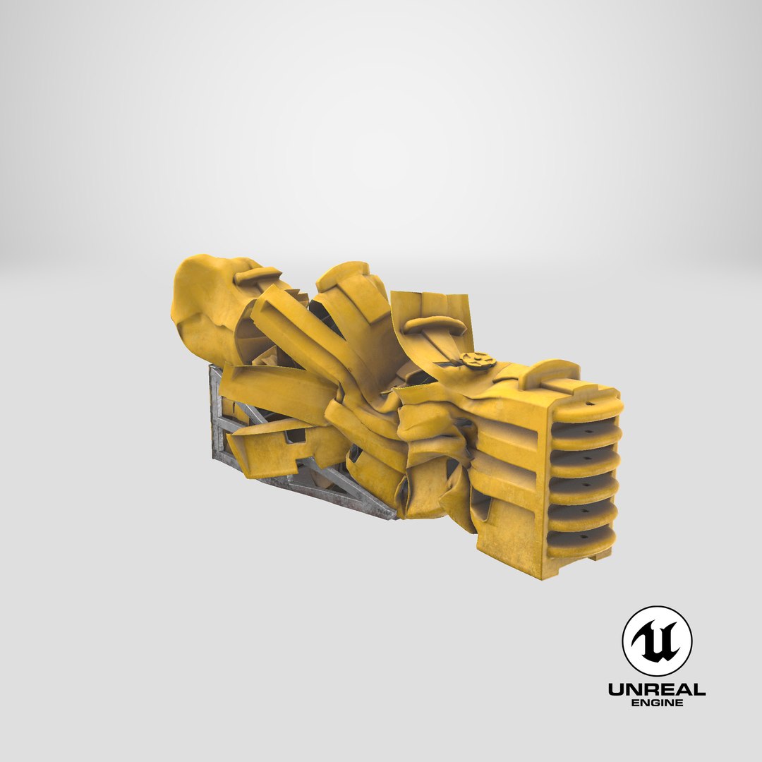 3D Crash Cushions 3 Damaged Model - TurboSquid 1912558