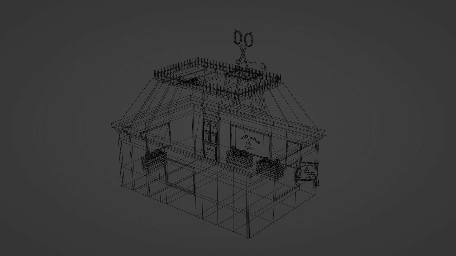 Low Poly Barber Shop 3D Model - TurboSquid 1886798
