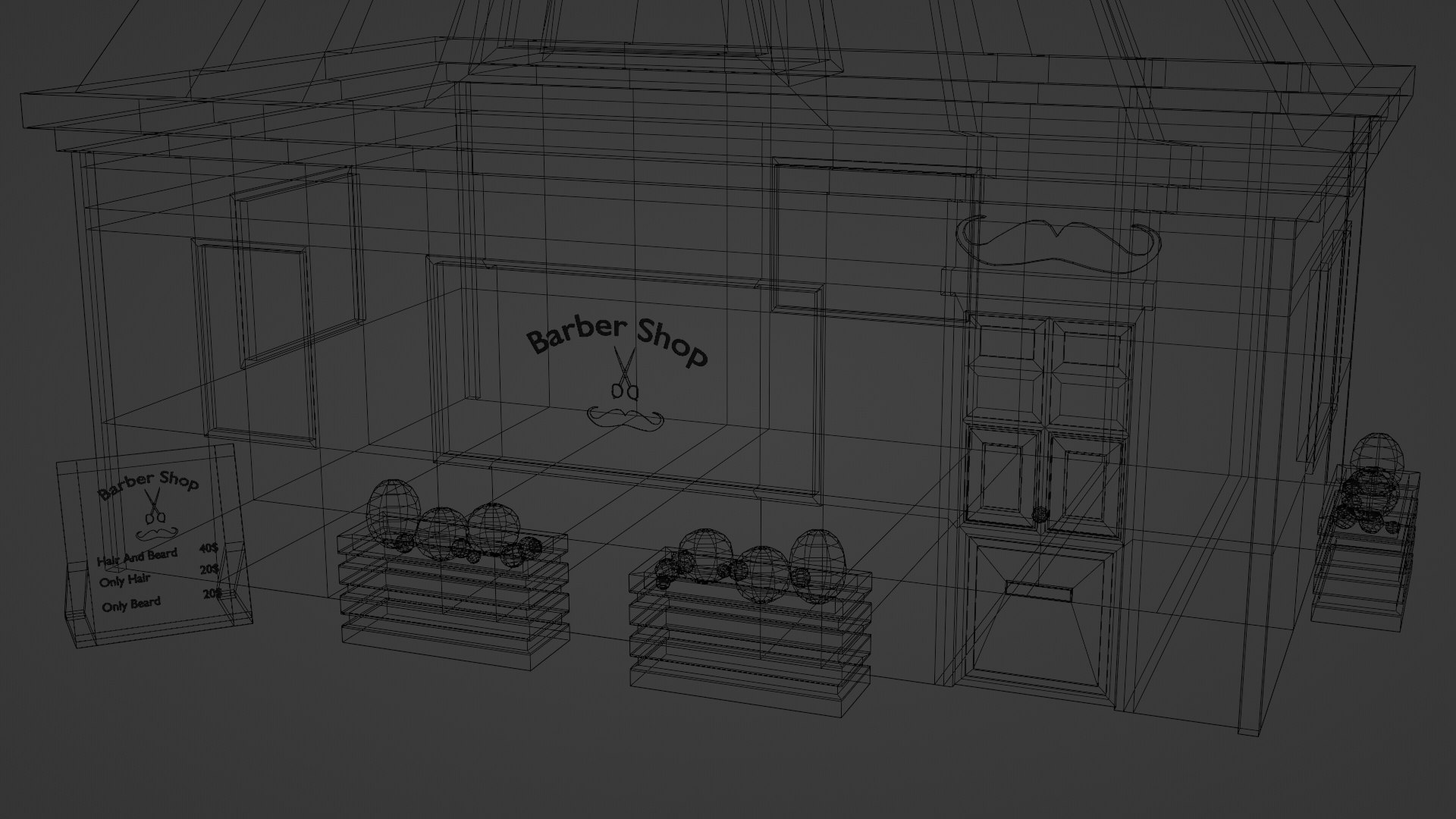 Low Poly Barber Shop 3D Model - TurboSquid 1886798