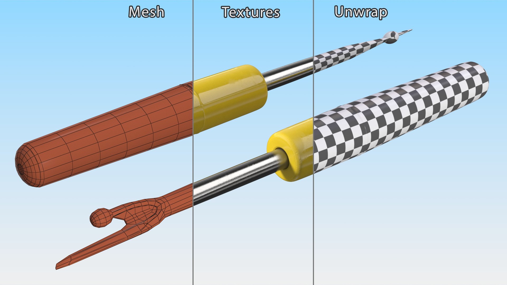 Sewing Seam Ripper Ergonomic Handle Yellow 3D Model - TurboSquid 2402367