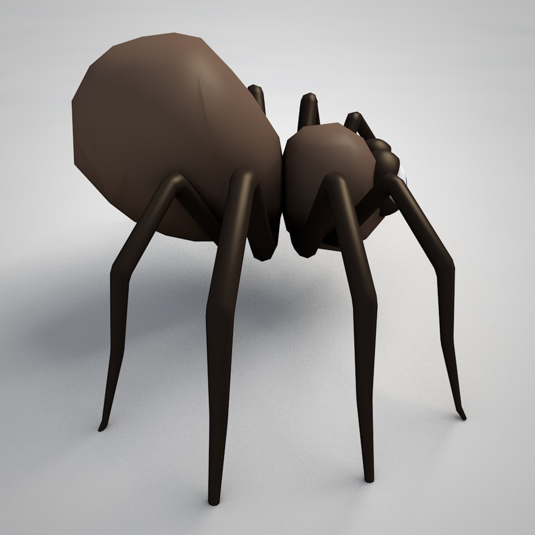 3D Simple Cartoon Spider - TurboSquid 1502961