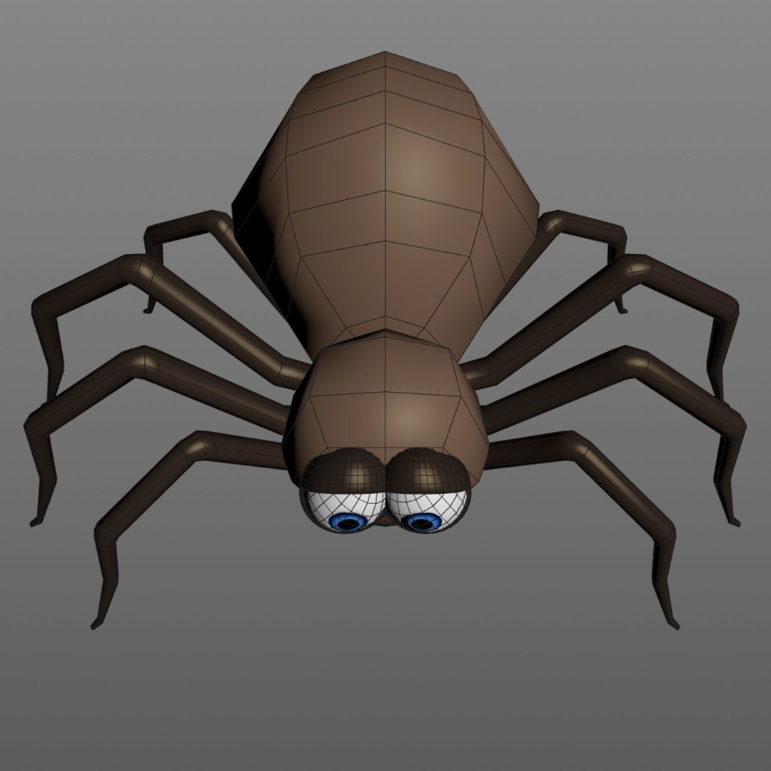 3D Simple Cartoon Spider - TurboSquid 1502961