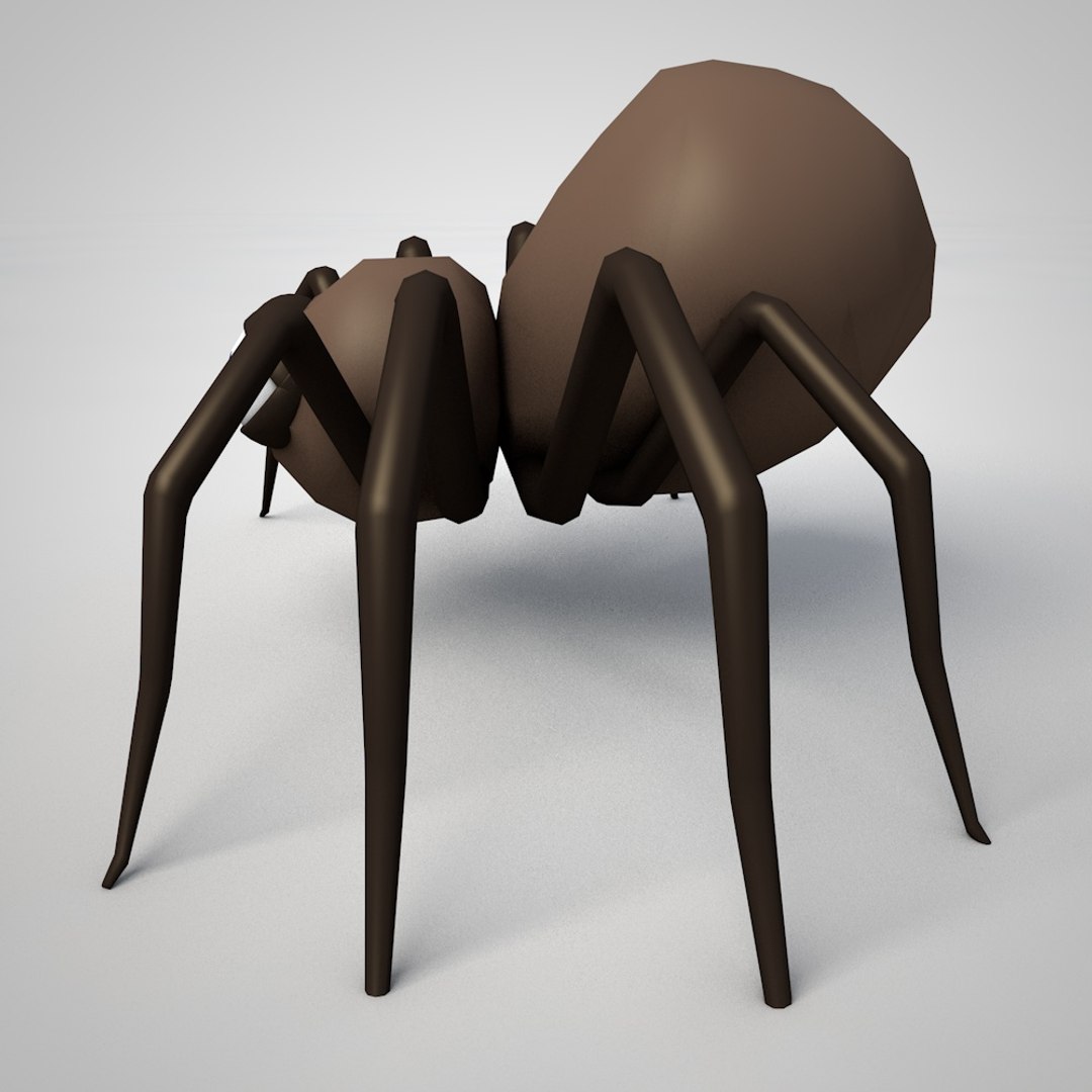 3D Simple Cartoon Spider - TurboSquid 1502961