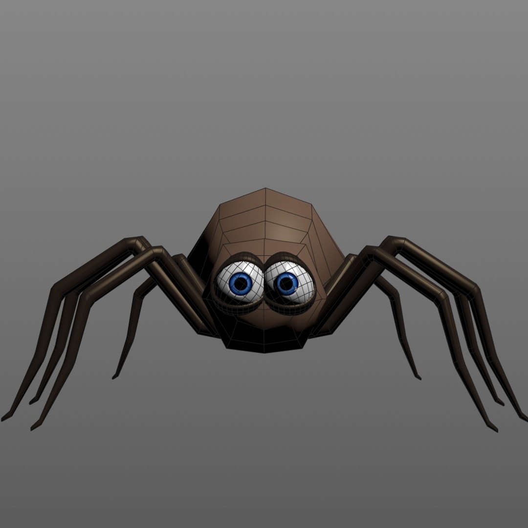 3D Simple Cartoon Spider - TurboSquid 1502961