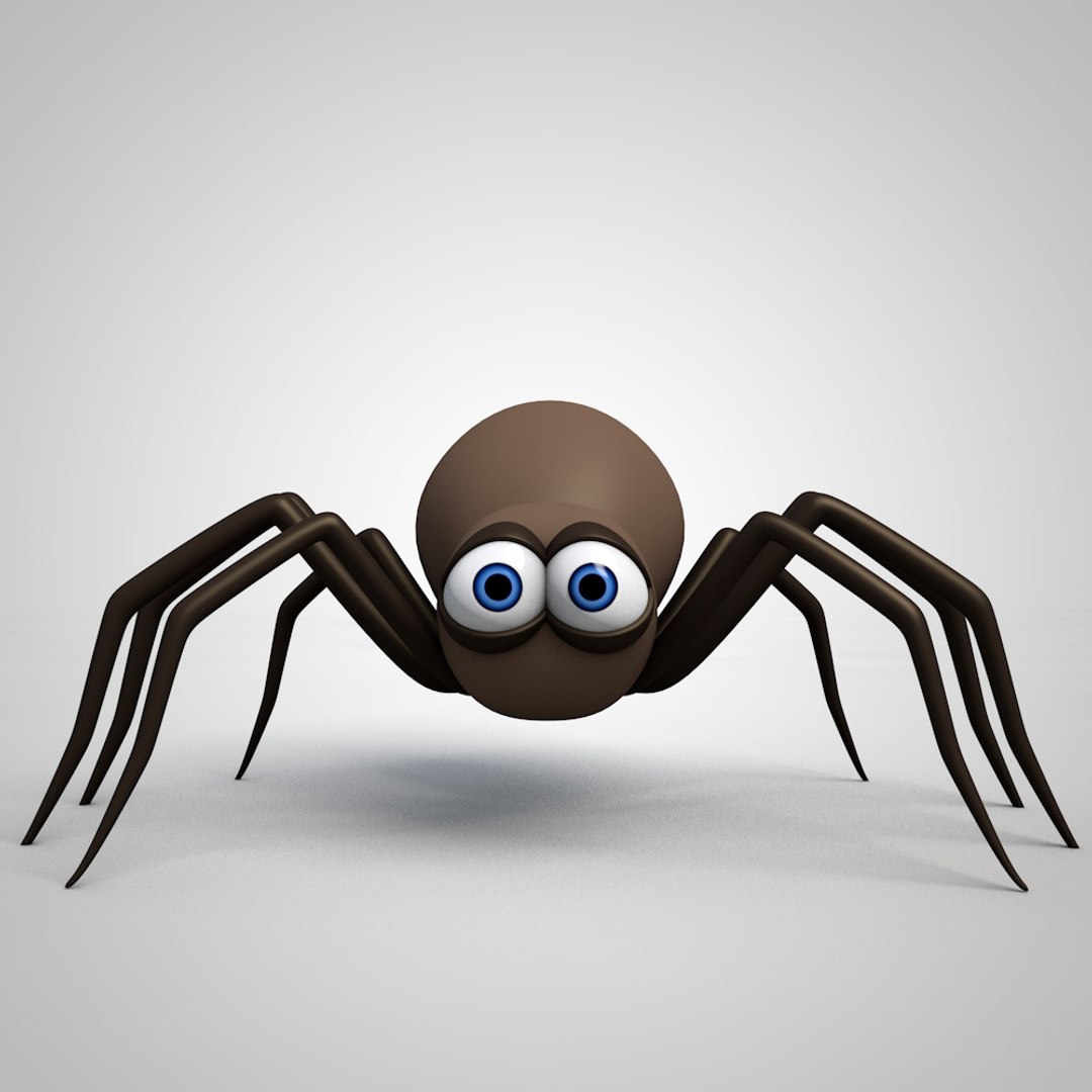 3D Simple Cartoon Spider - TurboSquid 1502961