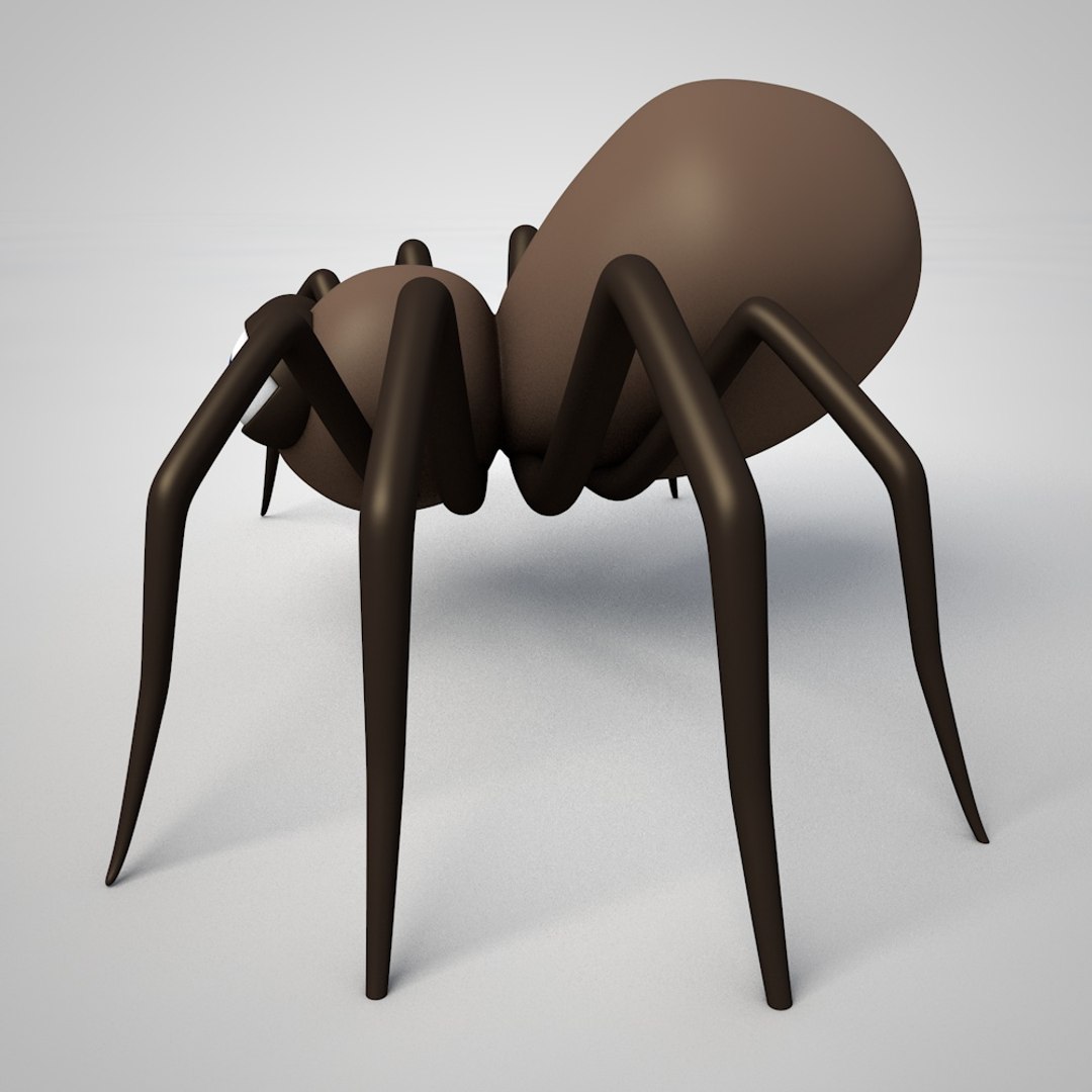 3D Simple Cartoon Spider - TurboSquid 1502961