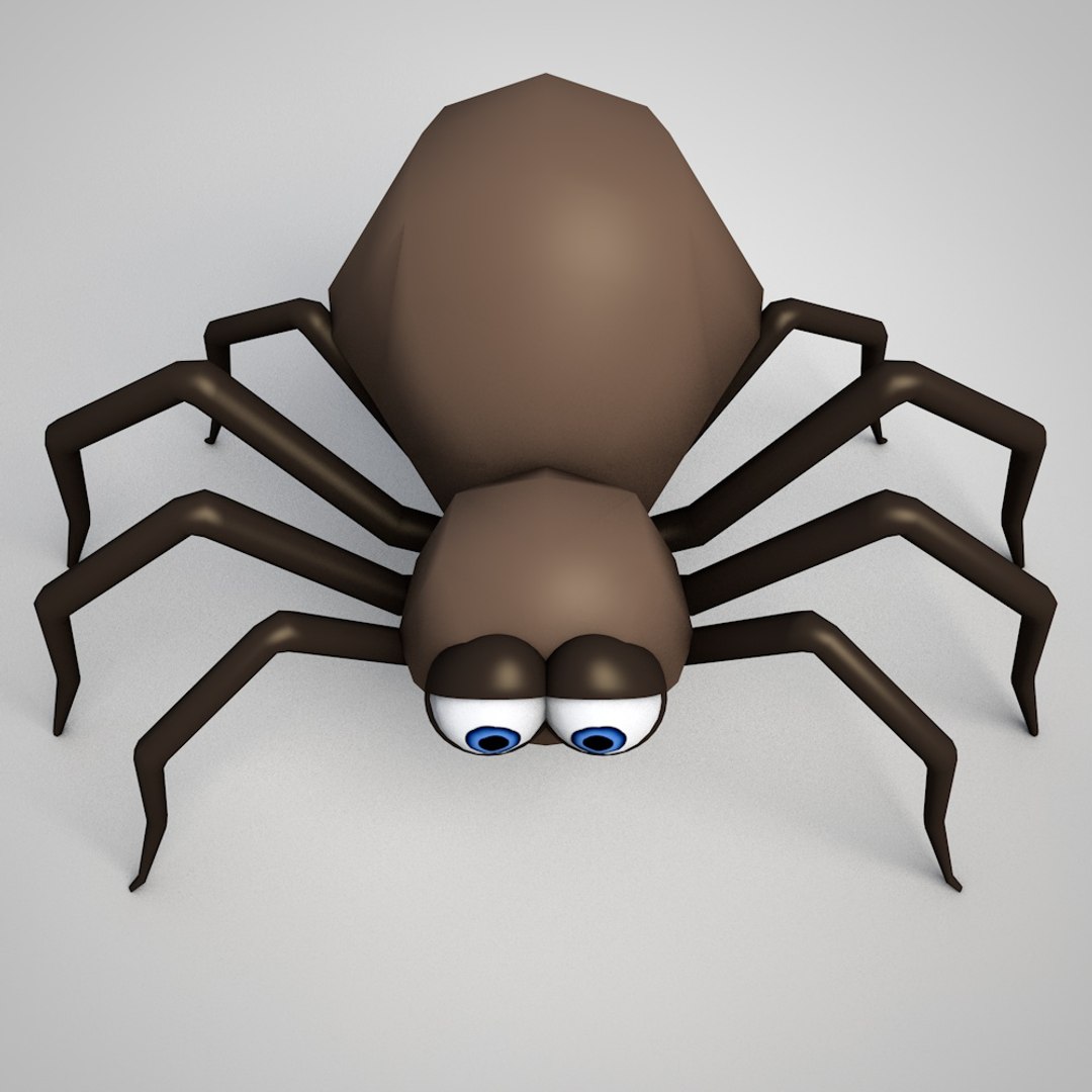 3D Simple Cartoon Spider - TurboSquid 1502961