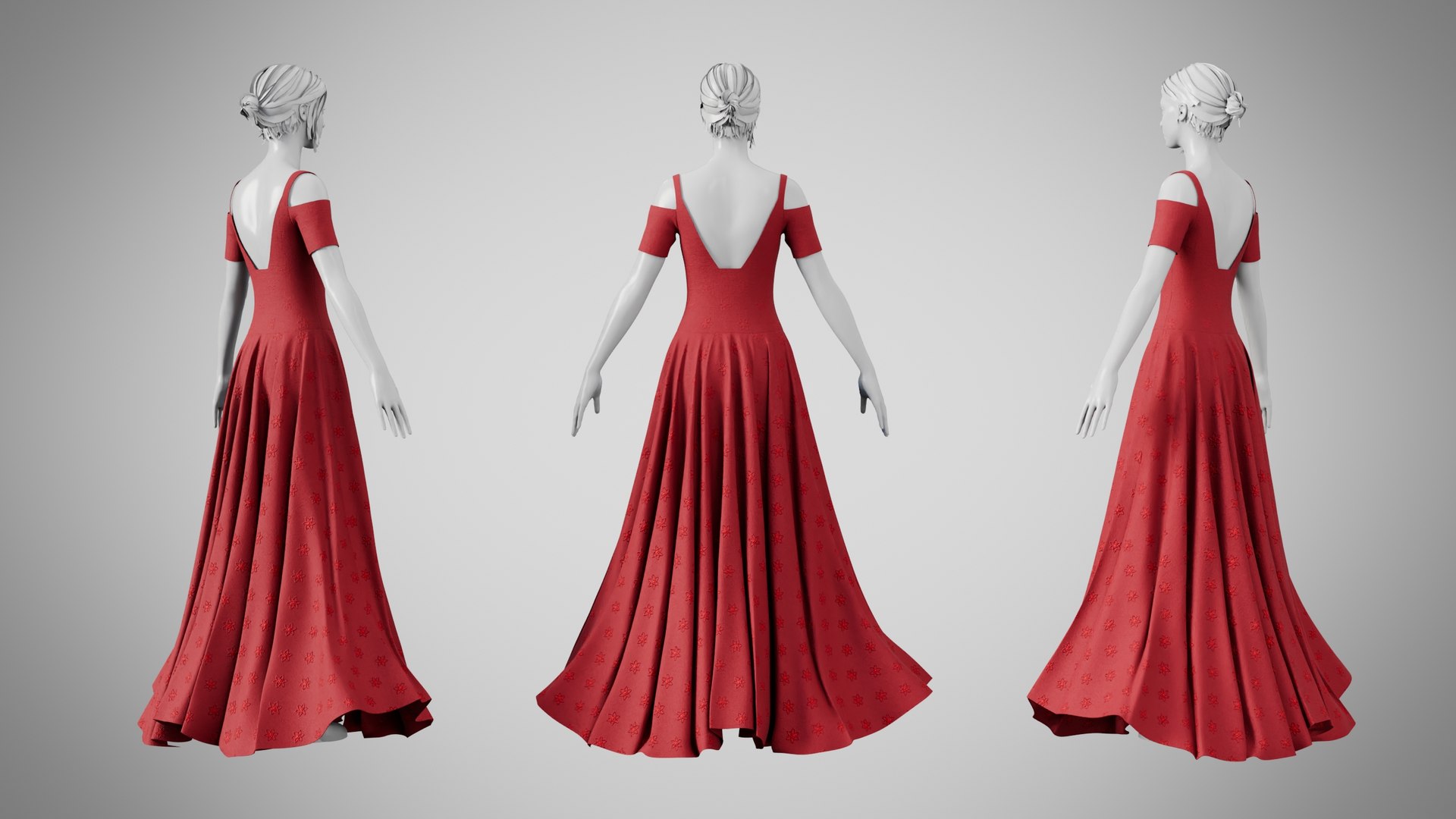 Dress 38 Merlot 3D Model - TurboSquid 2520354