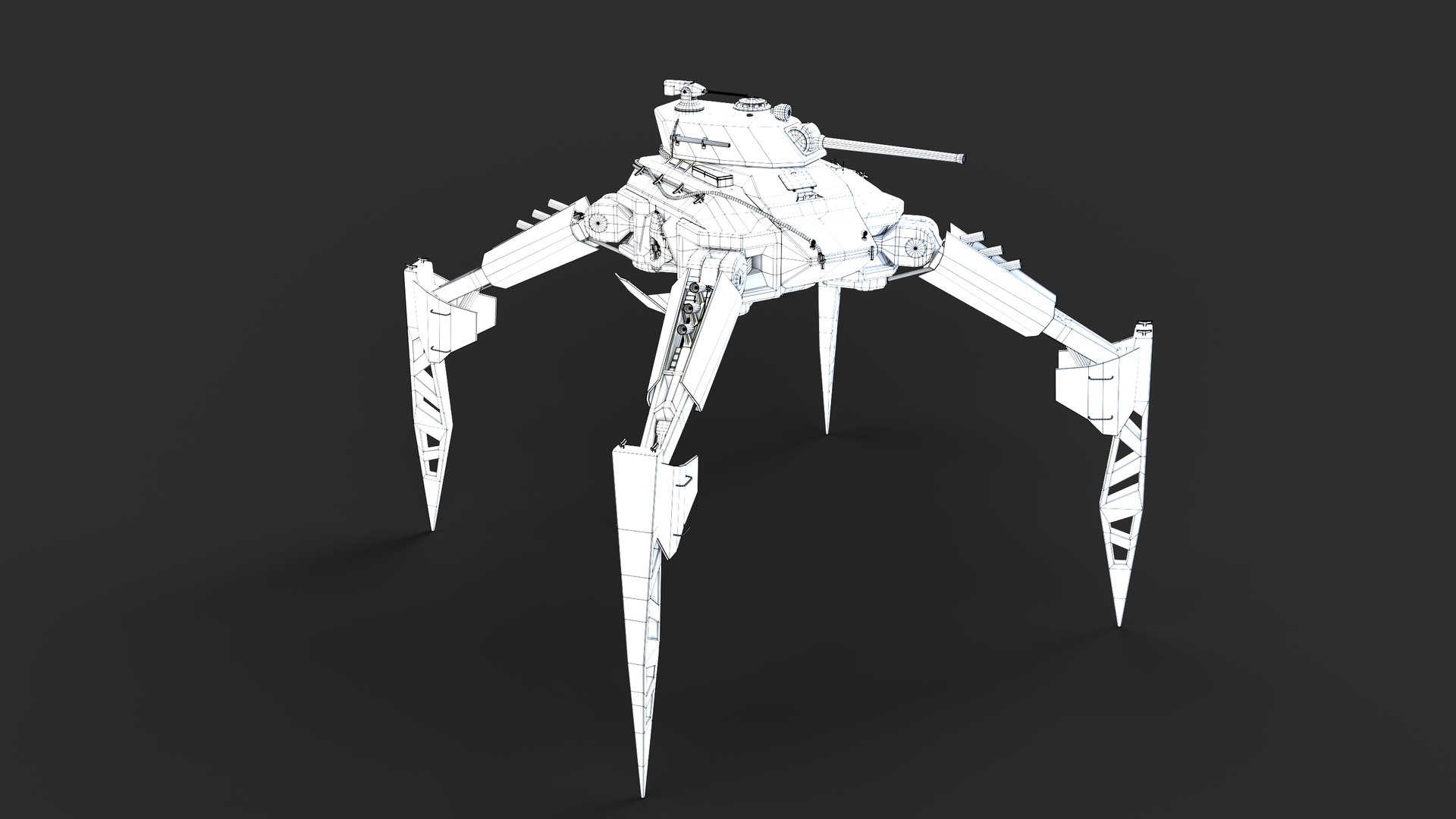 3D Spider Tank Game Ready Model - TurboSquid 2166260