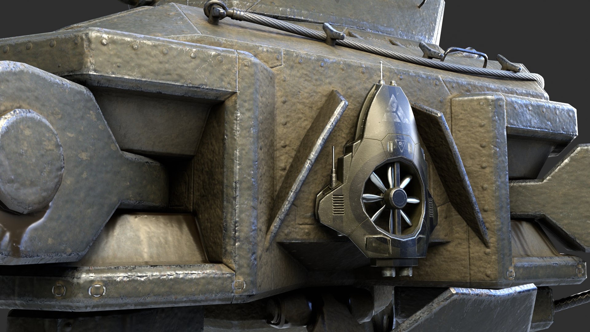 3D Spider Tank Game Ready Model - TurboSquid 2166260