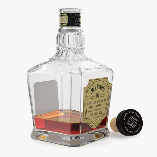 modelo 3d Botella abierta de whisky Jack Daniels Single Barrel ...