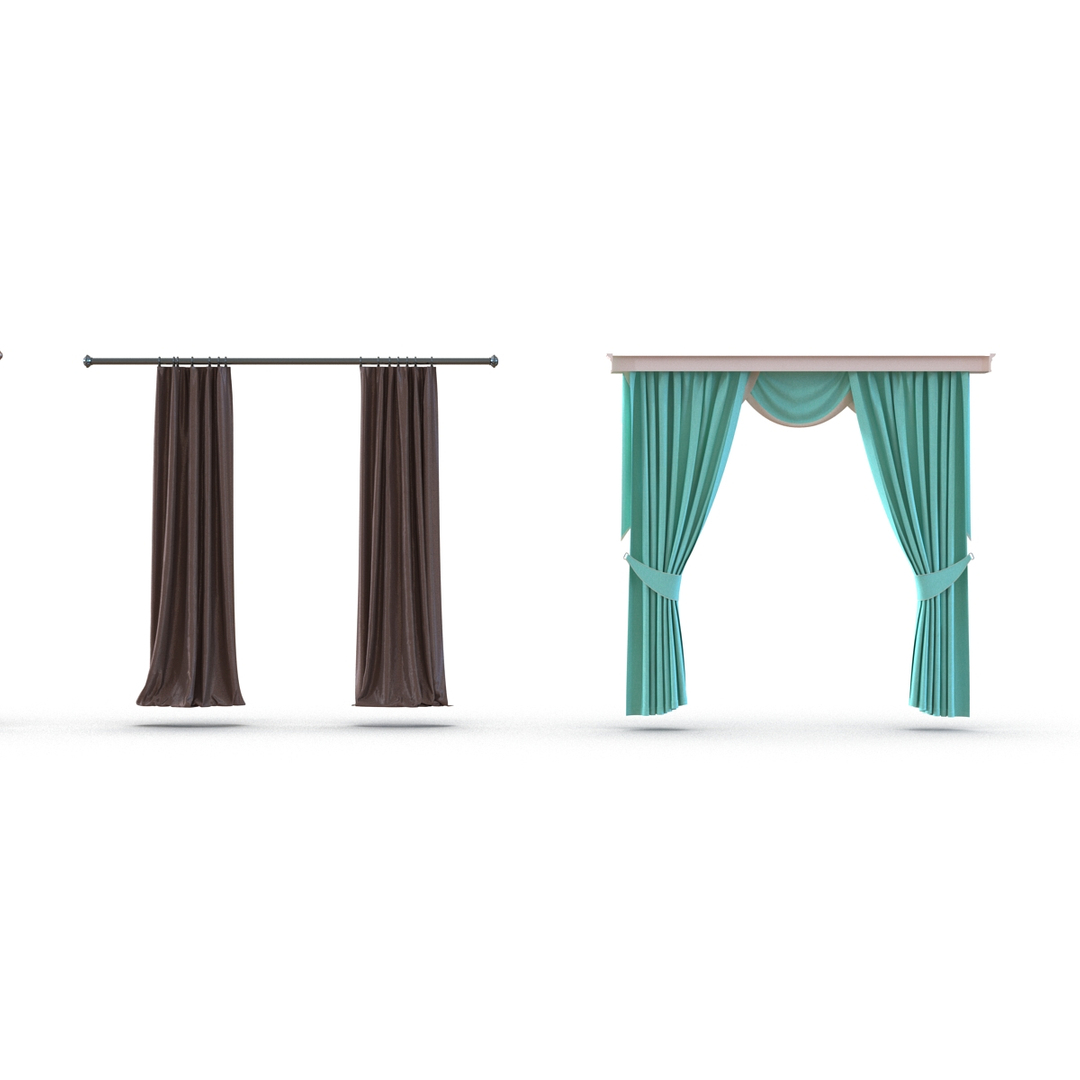 curtains set design 3ds