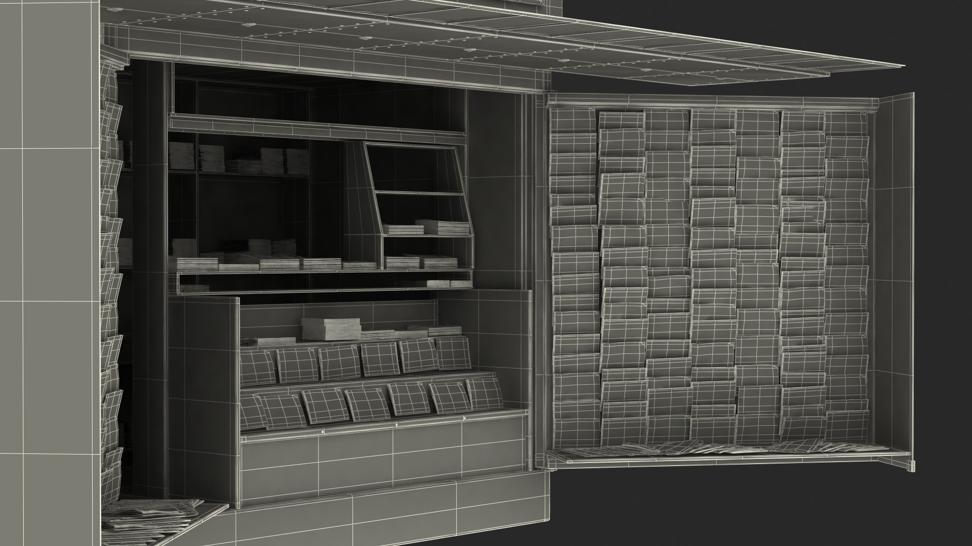 Newspaper Stand Model - TurboSquid 2063619