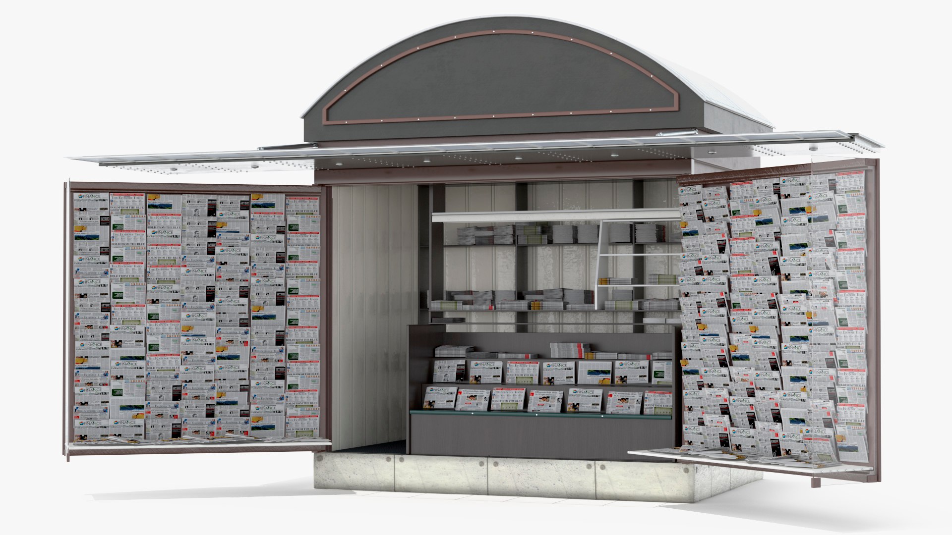 Newspaper Stand model - TurboSquid 2063619