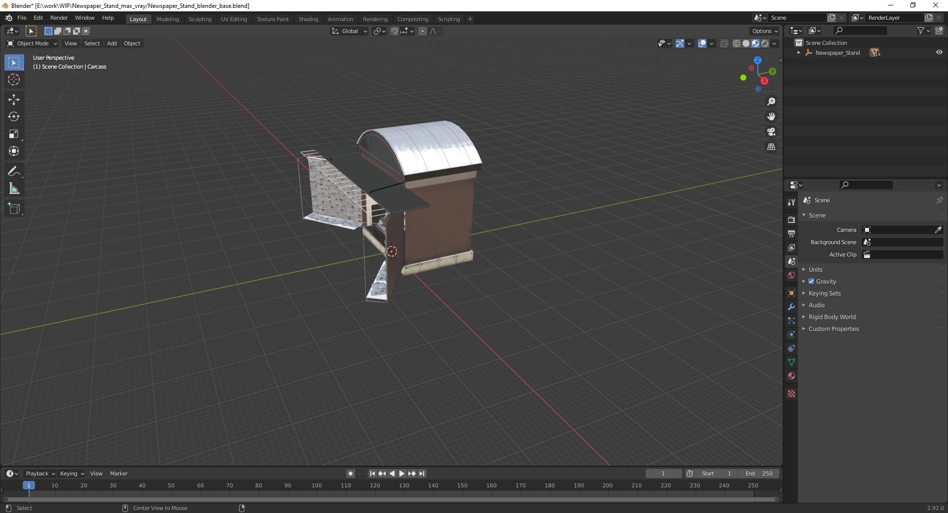 Newspaper Stand Model - TurboSquid 2063619