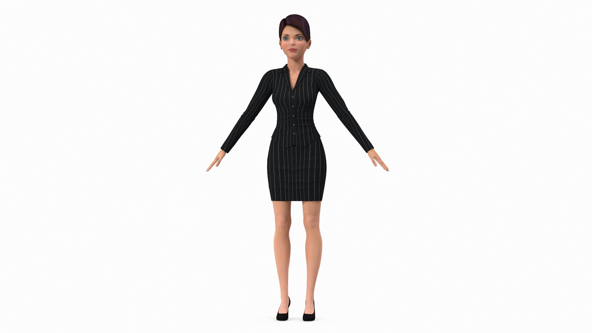 Cartoon young girl beautiful female model - TurboSquid 1486630