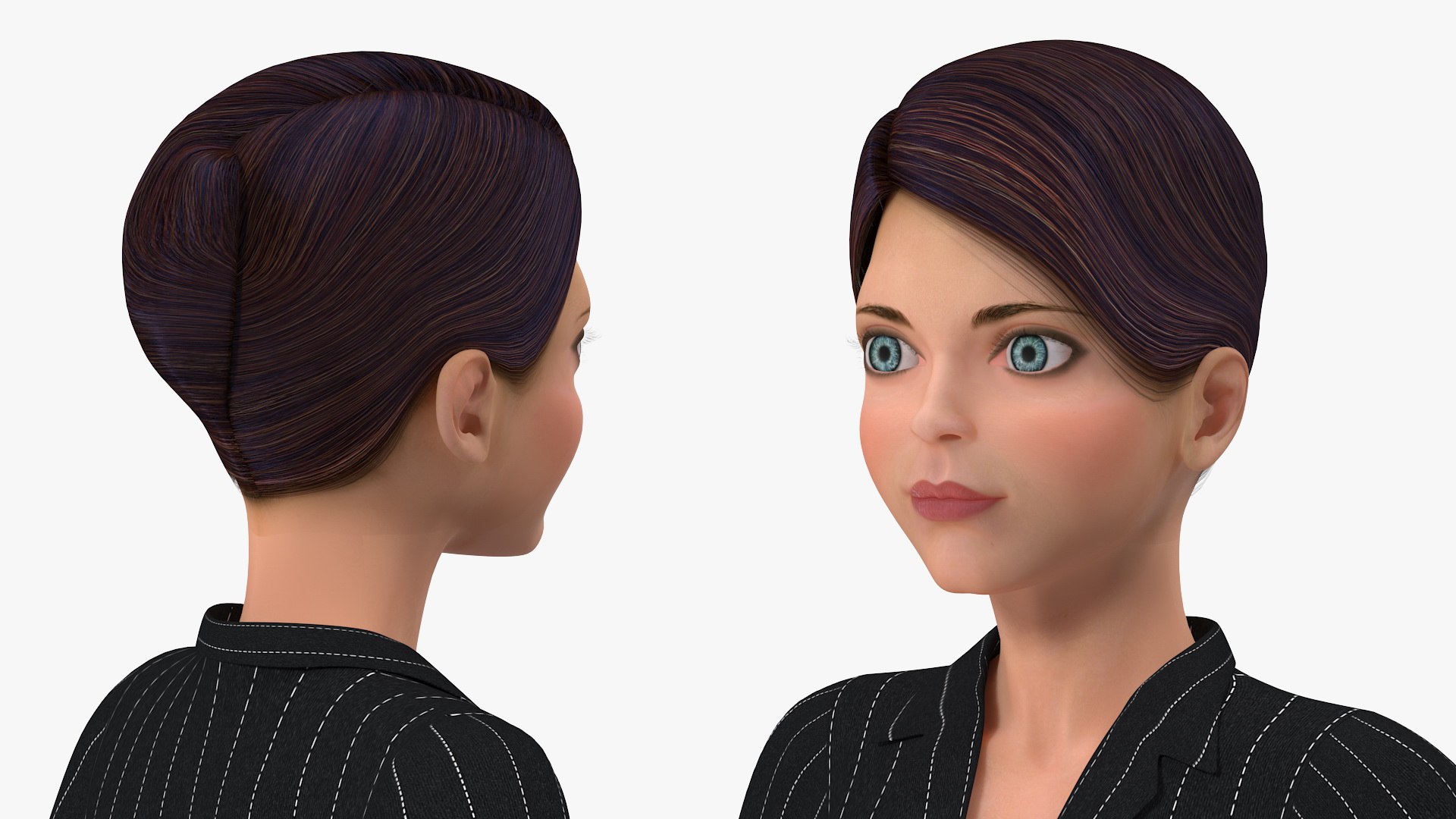 Cartoon young girl beautiful female model - TurboSquid 1486630