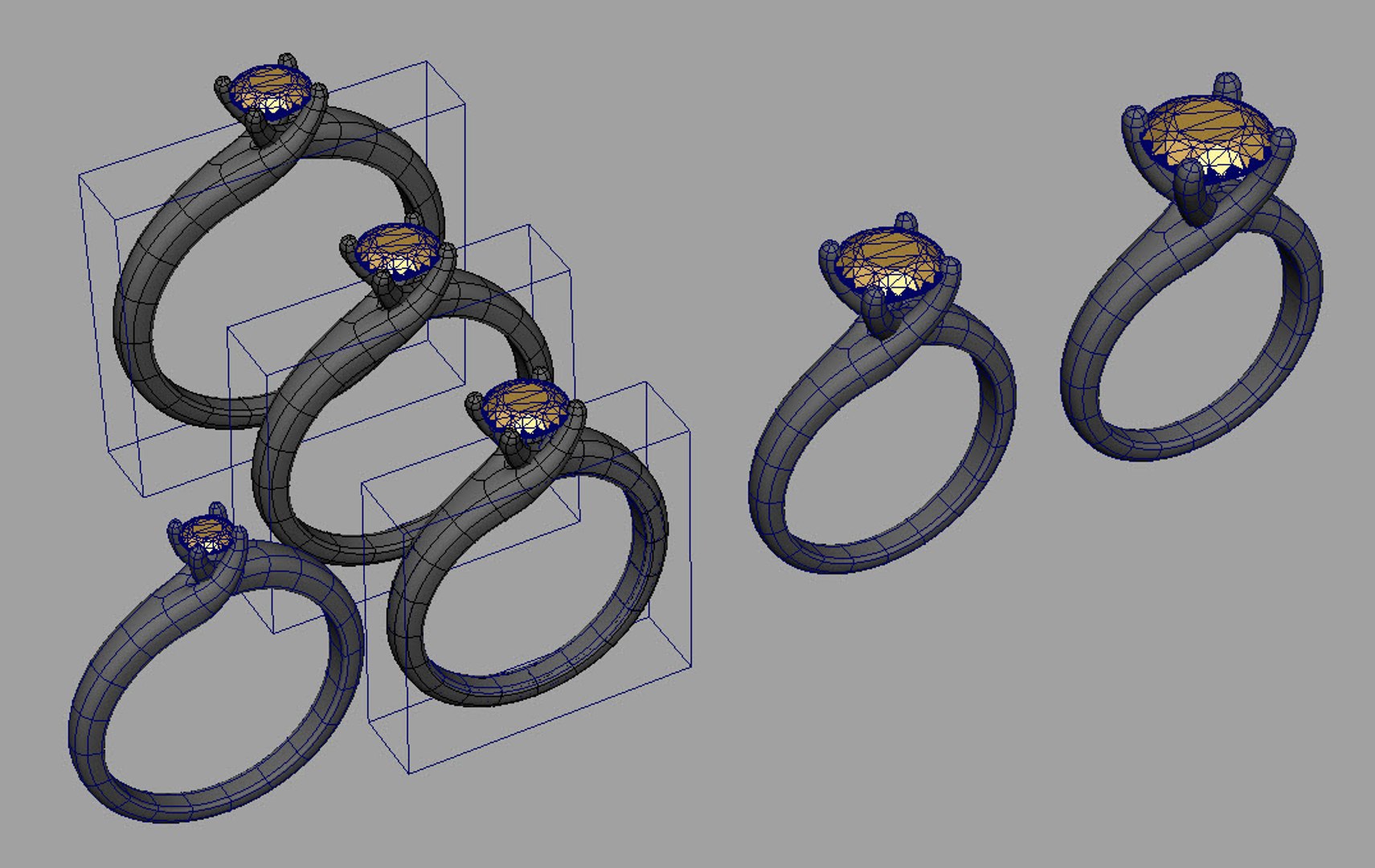 3d engagement ring set 5