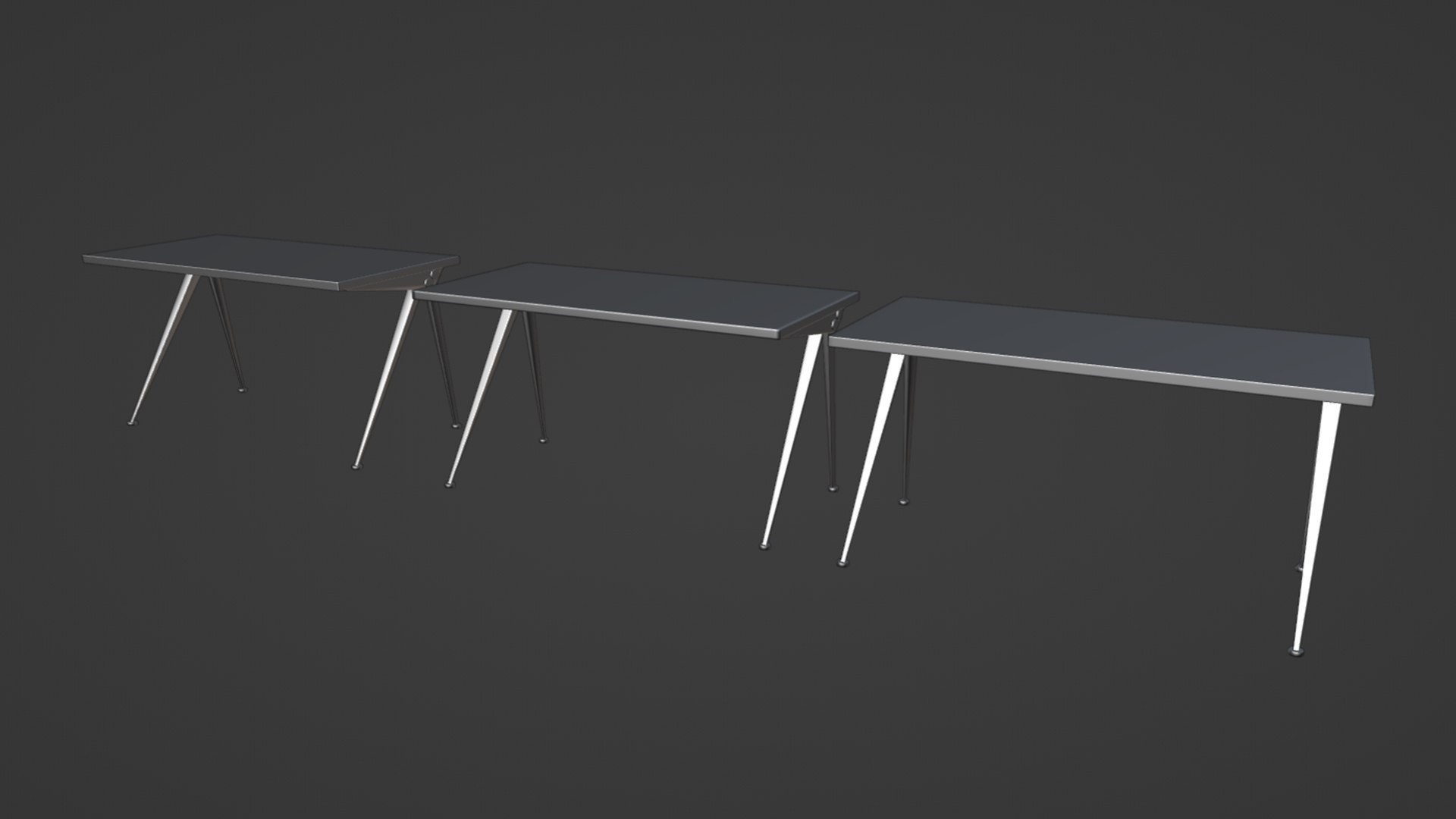 Tables Desk Vitra Compas Direction 3D Model - TurboSquid 1962330