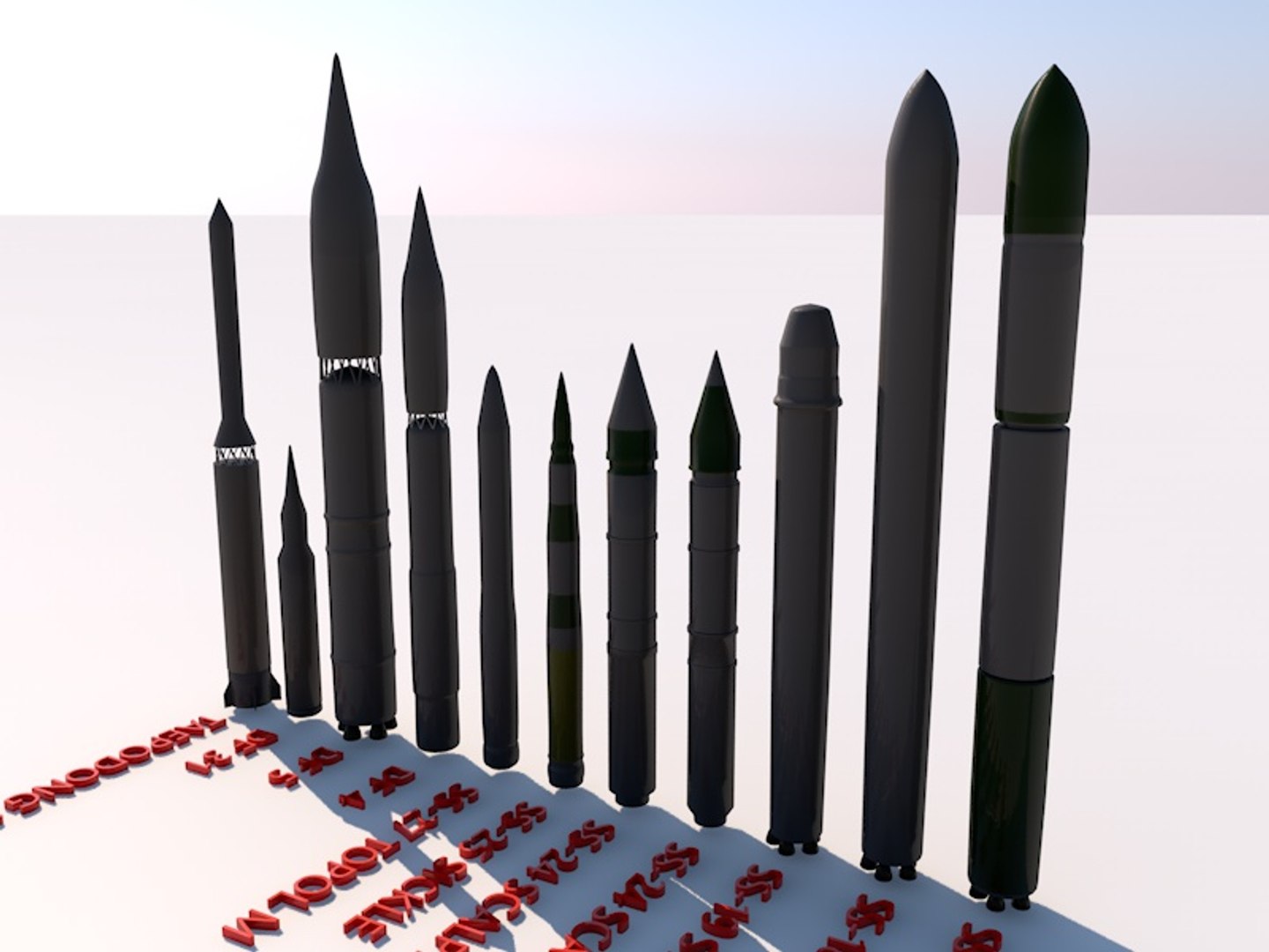 Missile Icbm 3d Model