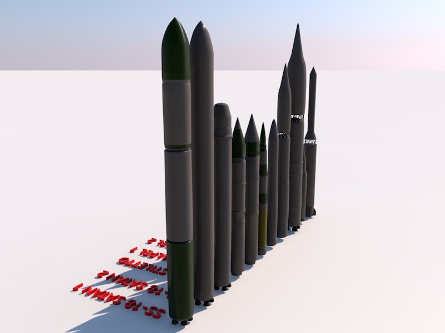 Missile Icbm 3d Model