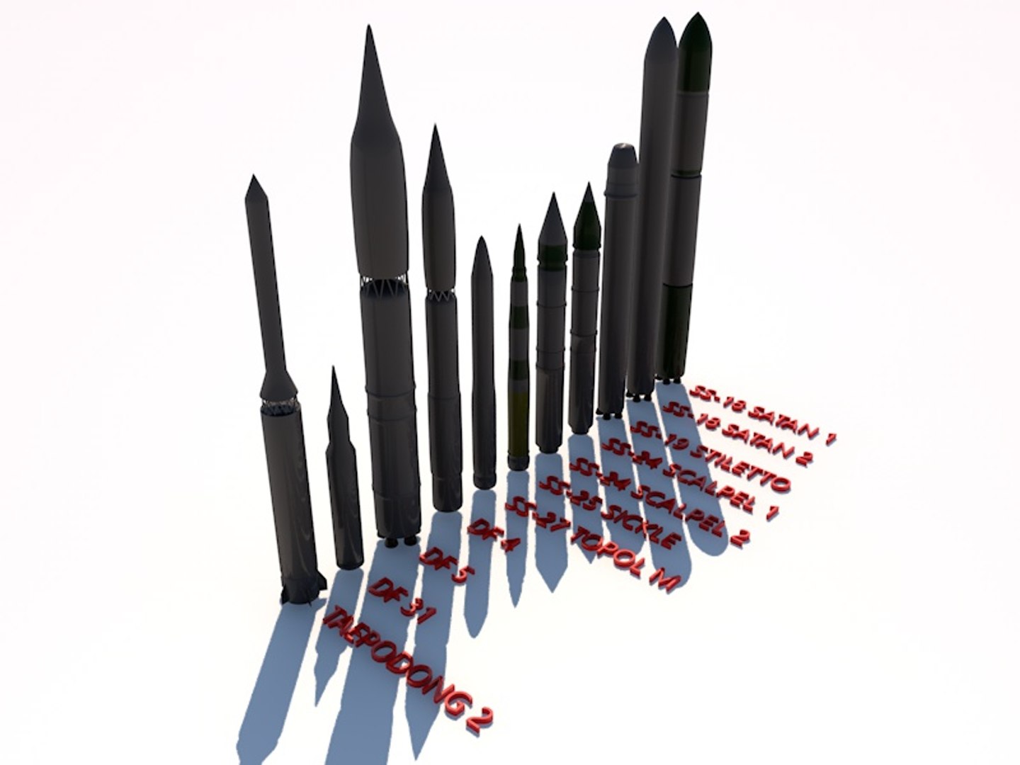 Missile Icbm 3d Model