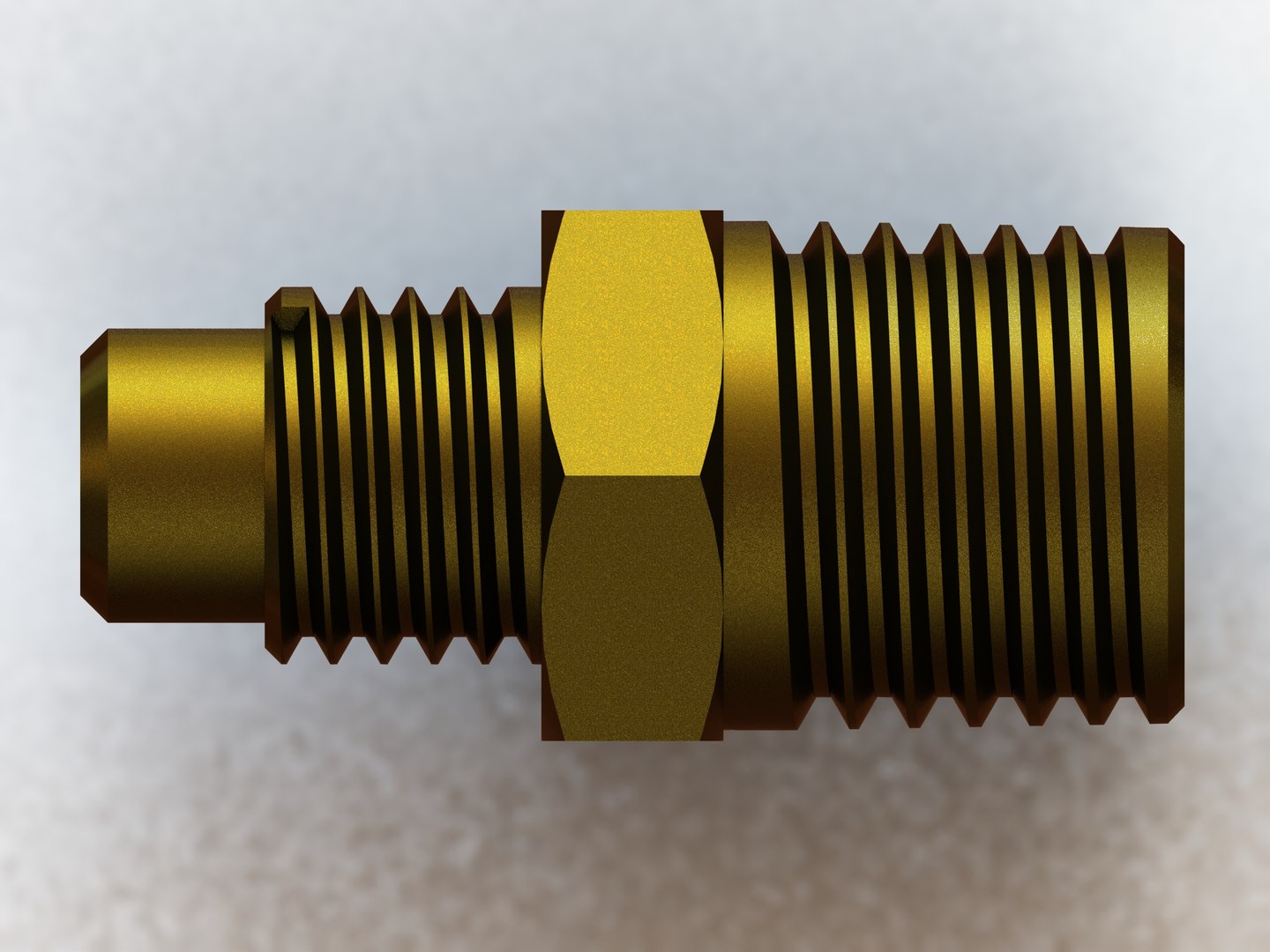 3D Parker Male Connector 48F Series Model - TurboSquid 2176842