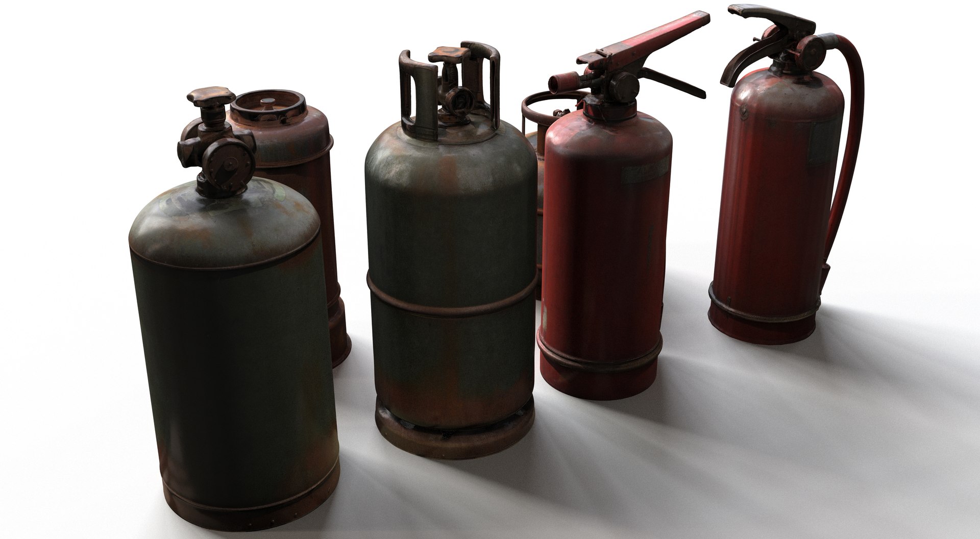 3D Model Factory Gas Cylinders Pack - TurboSquid 2334144