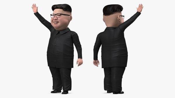 Modello 3D Cartone animato Kim Jong Un Rigged per Modo - TurboSquid 1859493